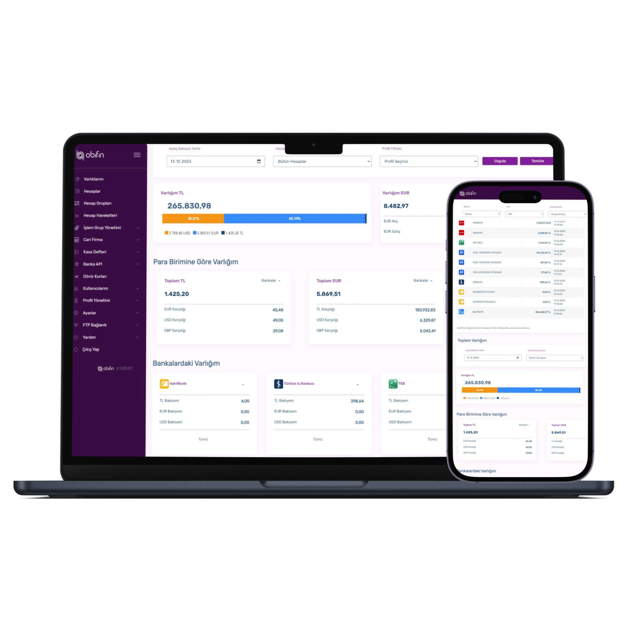 Obifin - Banka Hesaplarınız ve Pos Hareketleriniz Tek Ekranda